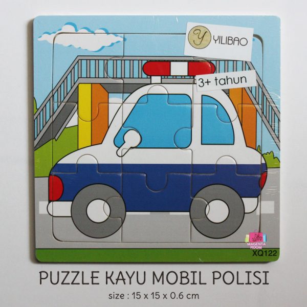 Wooden Puzzle - Mobil Polisi | Magenta Room